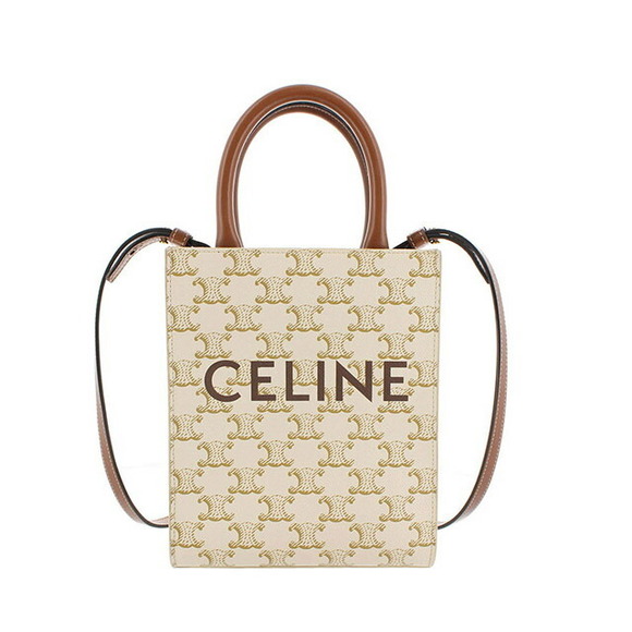Celine | Bags | Celine Vertical Hippo Mini Triomphe Leather White Bag ...